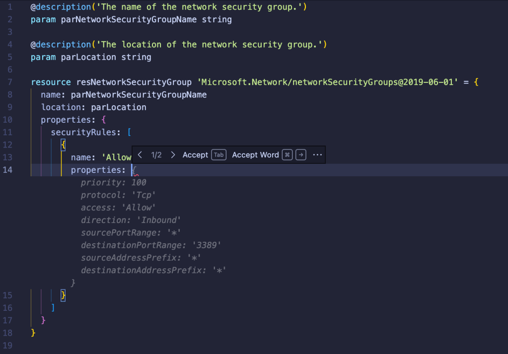 Three use cases for using GitHub Copilot with Azure Bicep – Azure Cloud | John Lokerse