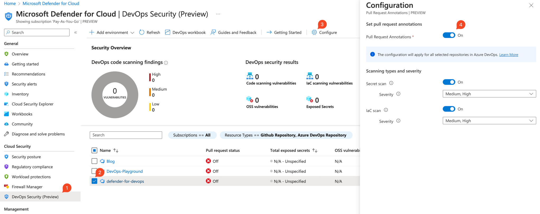 Secret scanning in Azure DevOps with Defender for DevOps – Azure Cloud ...