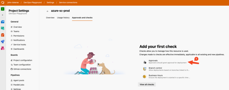 Use service connection approvals to elevate Azure DevOps deployment ...