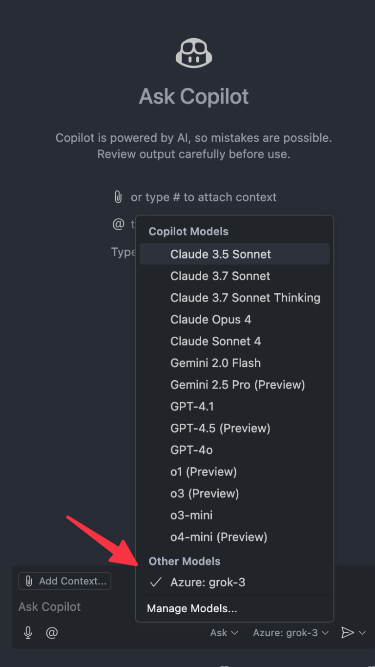 Connect Grok from Azure AI Foundry to GitHub Copilot Chat – John Lokerse | Azure & DevOps ...